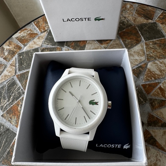 Lacoste | Accessories | Lacoste White Silicone Logo Watch New In Box ...